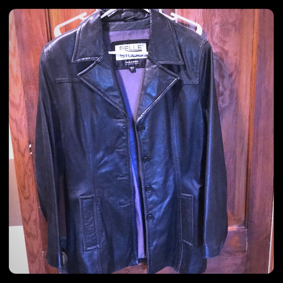 Wilsons Leather | Jackets & Coats | Paella Leather Coat Wilsons Leather ...